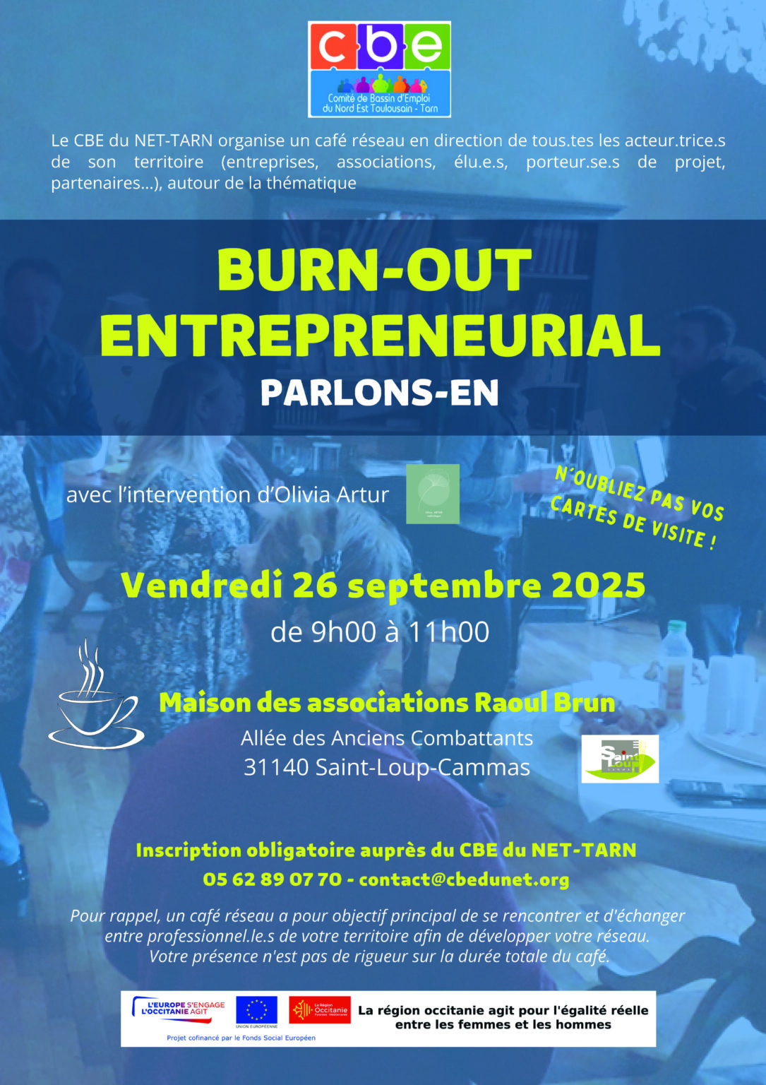 CBE du NET : Café Réseau : parlons du burn-out entrepreneurial